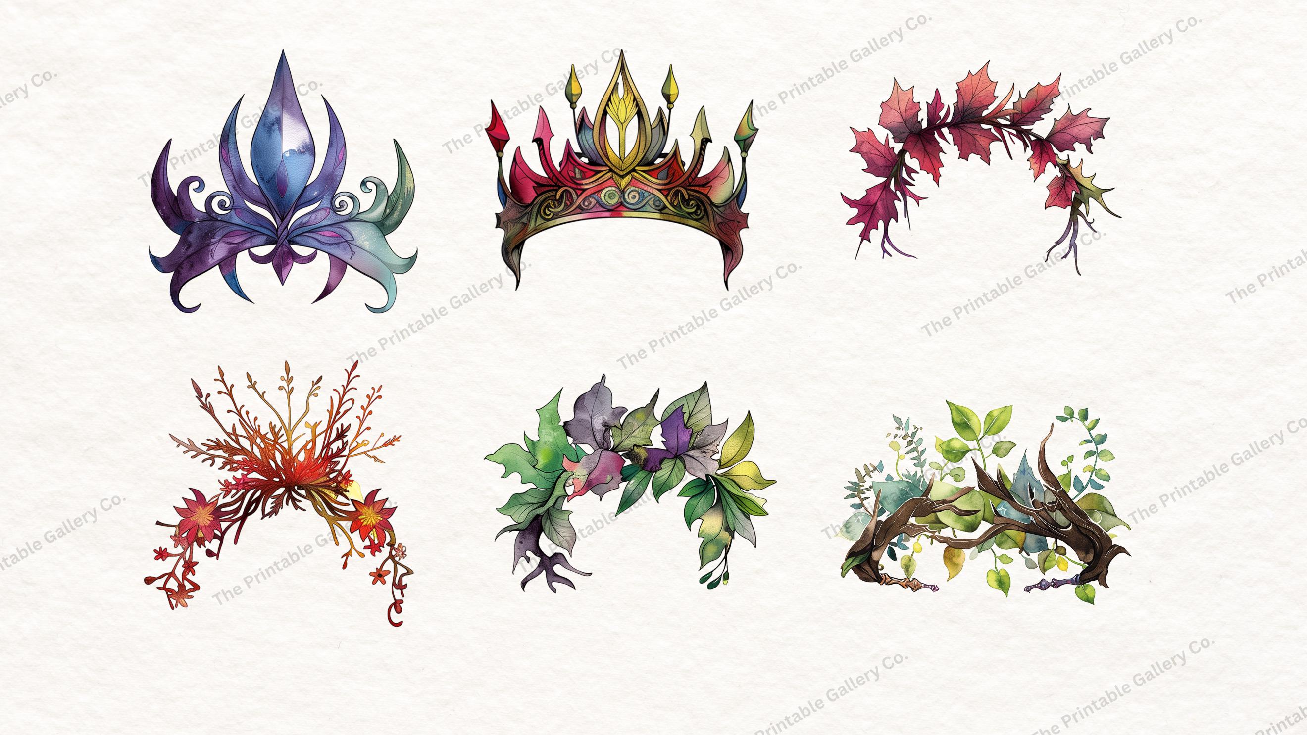 Forest Elf Crown Png Clipart Designs for Dnd Character Portraits ...