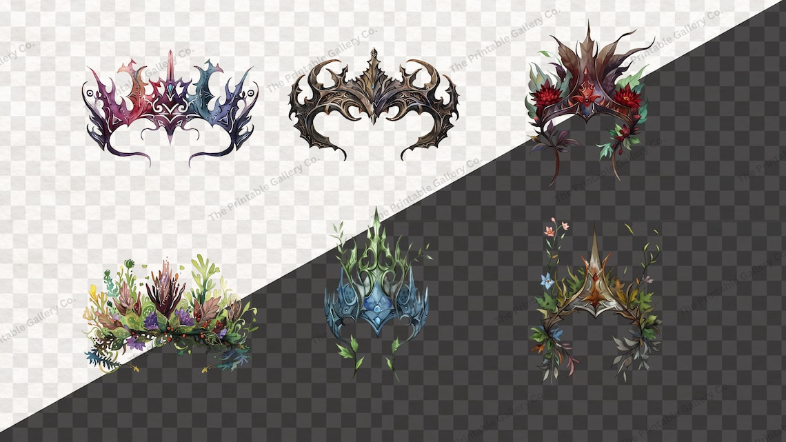 Forest Elf Crown Png Clipart Designs for Dnd Character Portraits ...