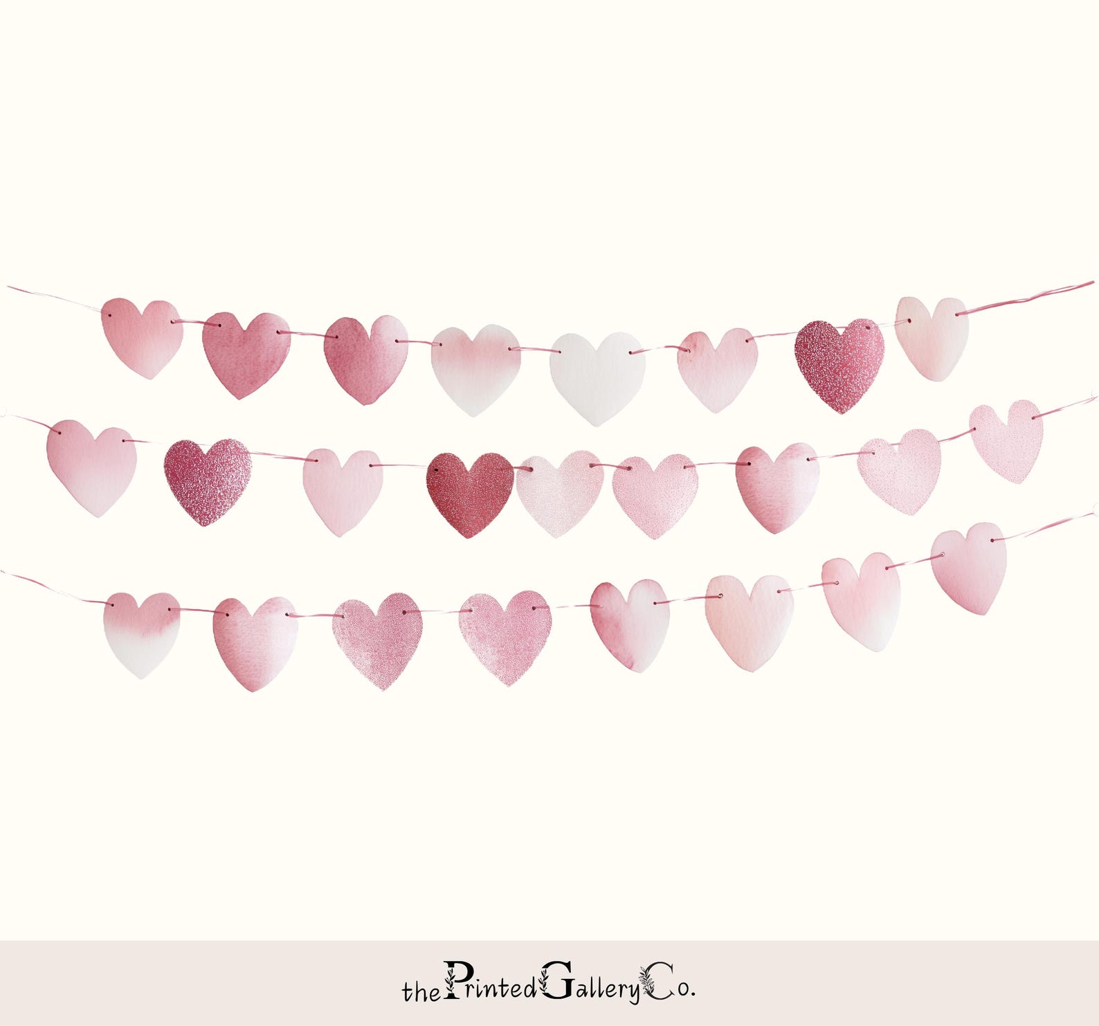 Heart Valentine Banner Clipart Pink Valentines Day Overlay PNG Cute ...