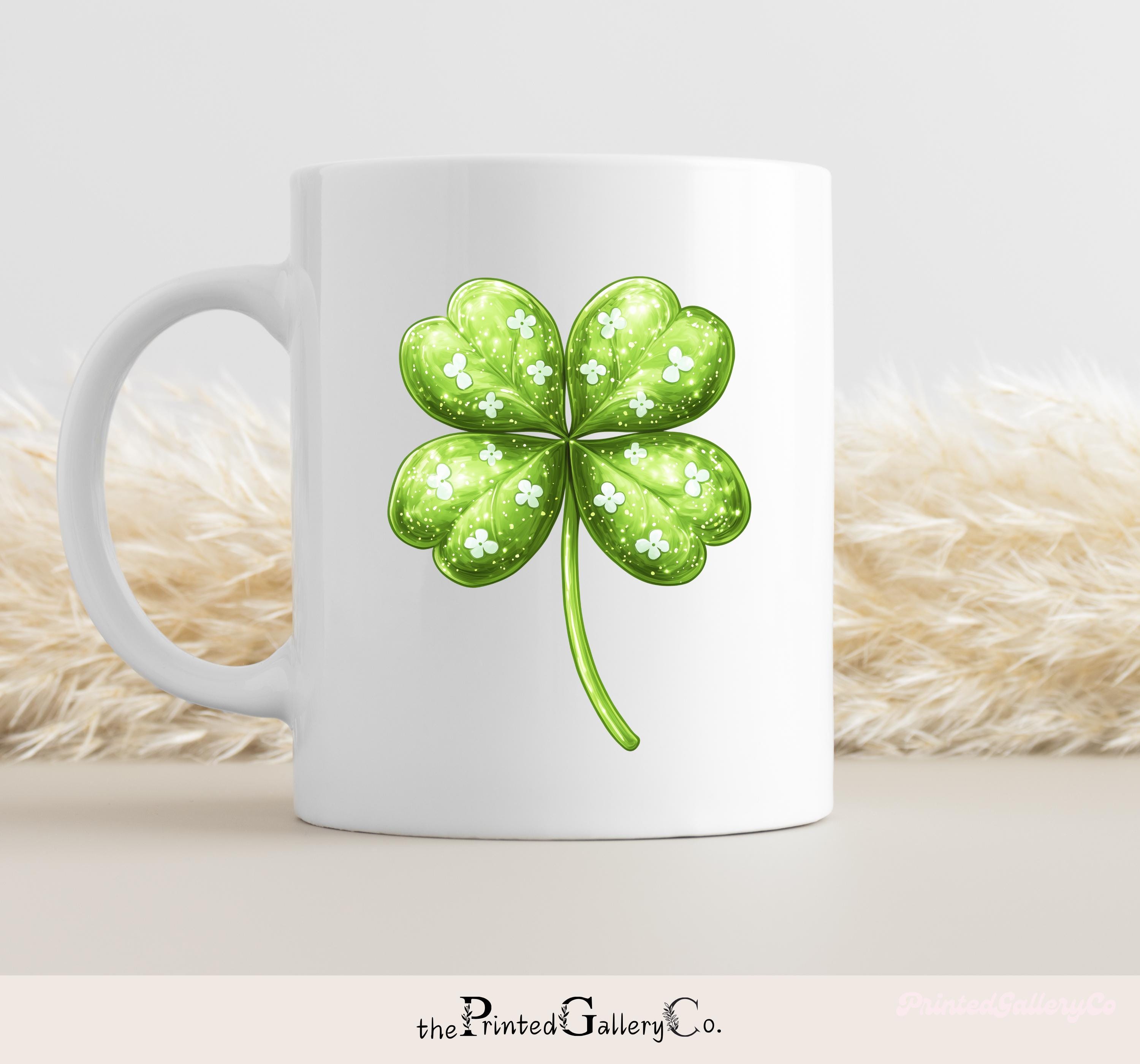 12 Glam Shamrock PNG Bundle, Cottagecore Clover Clipart, Lucky Four ...