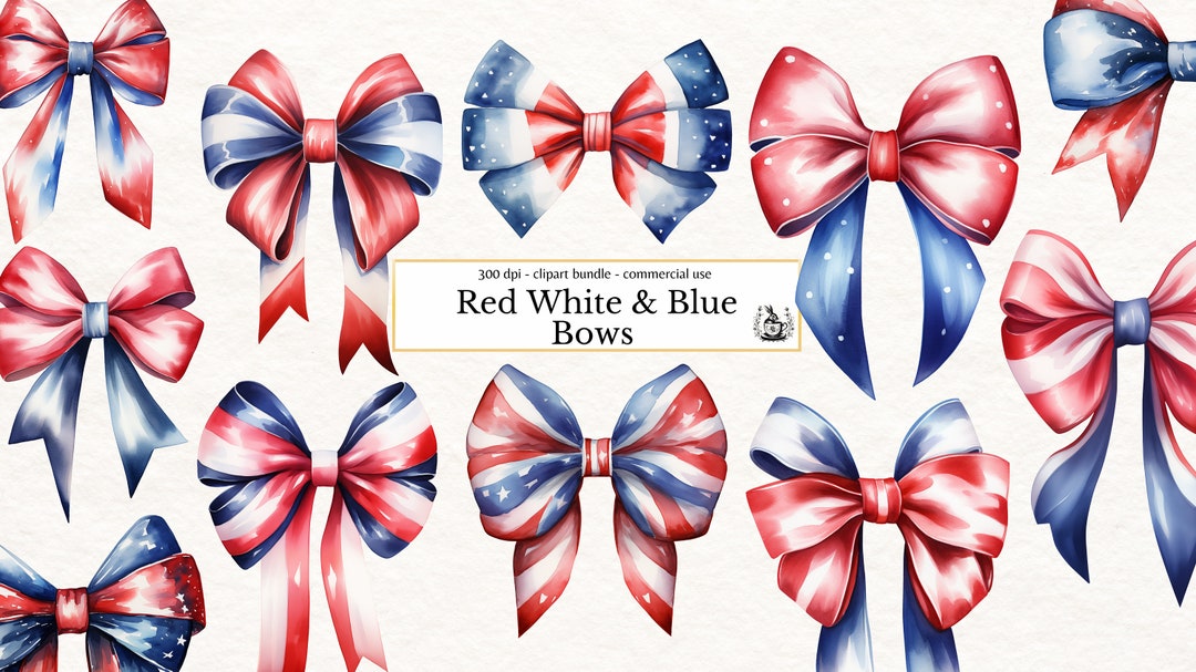 Watercolor 4th of July Clipart, Patriotic Independence Day Commercial ...