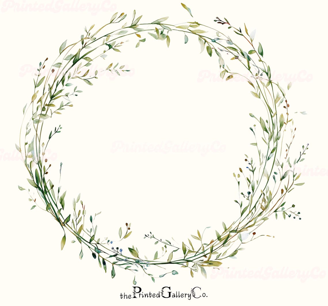 Dainty Floral Borders Watercolor Flower Clipart, Wild Floral Elements ...