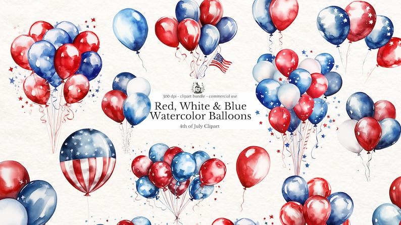 Celebration Balloon Clipart 4th of July Commercial Use PNG ...