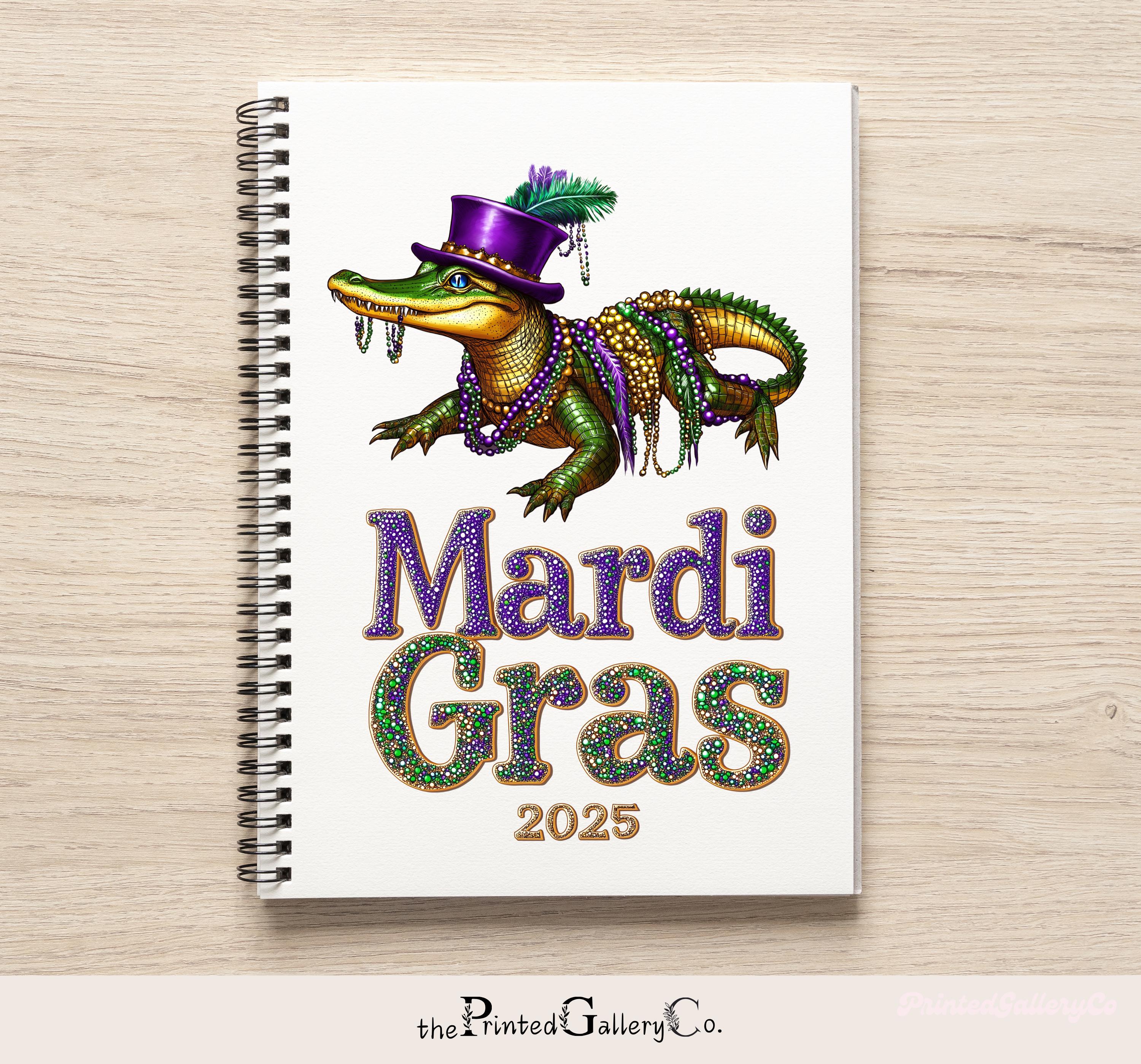 Mardi Gras 2025 Alligator PNG, Festive Mardi Gras Clipart, Purple Green ...