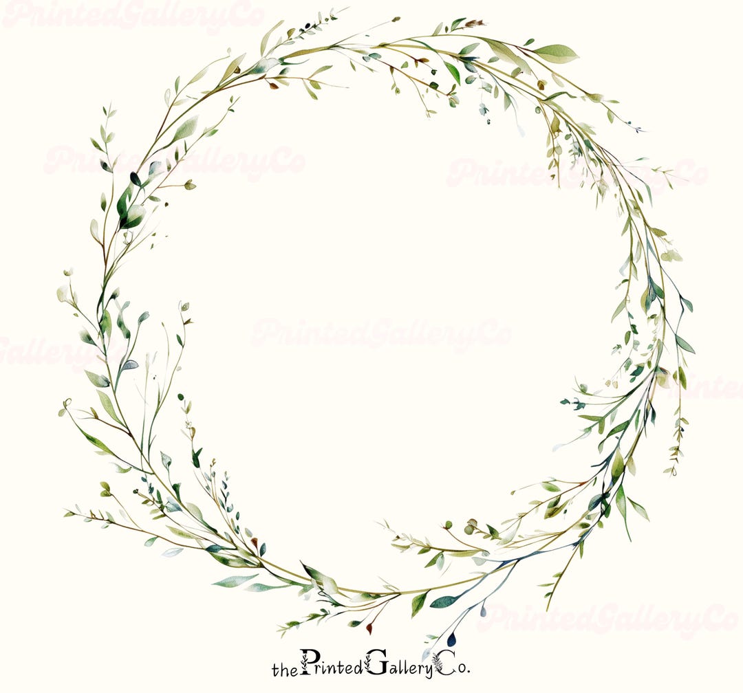 Dainty Floral Borders Watercolor Flower Clipart, Wild Floral Elements ...