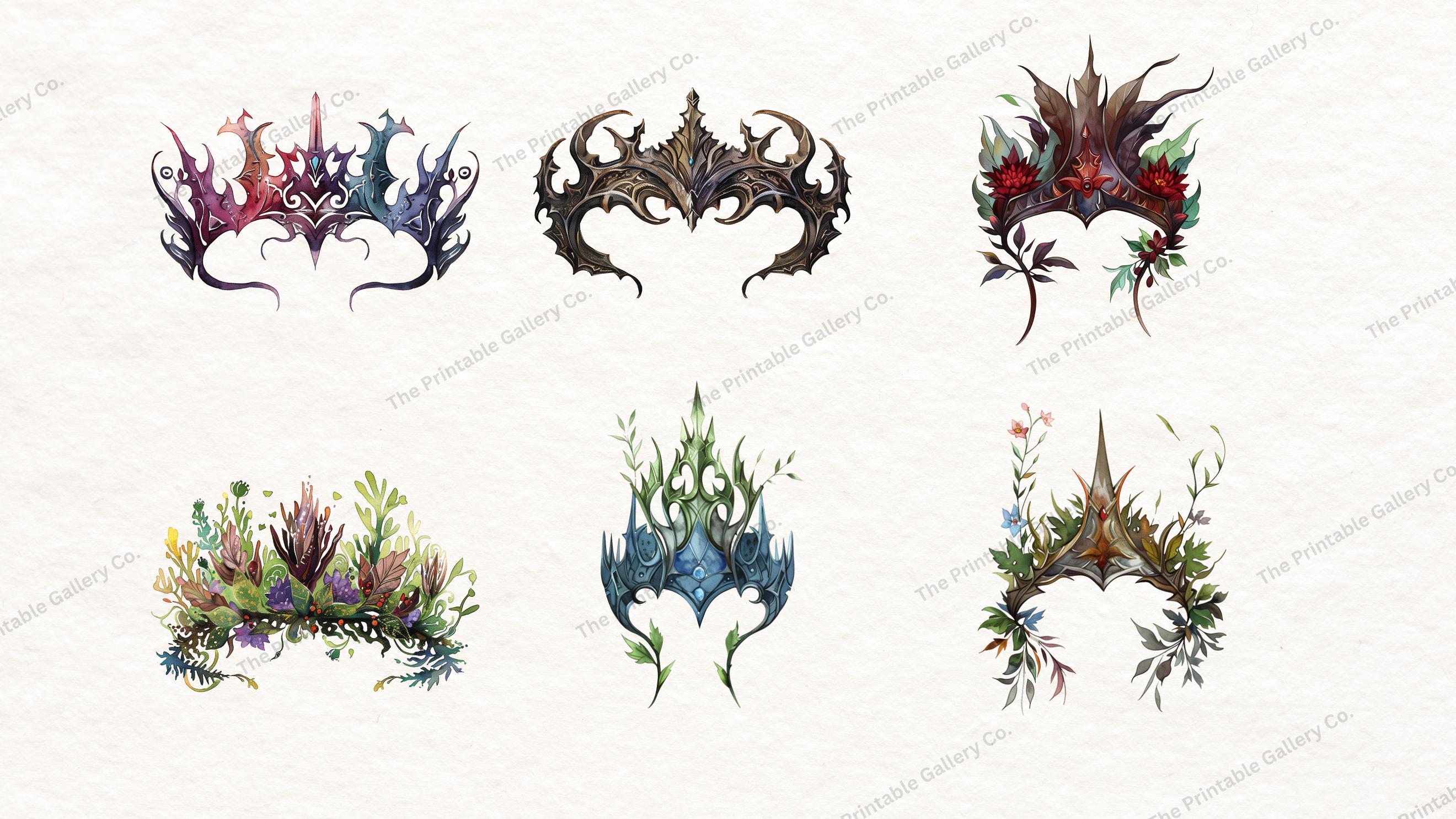 Forest Elf Crown Png Clipart Designs for Dnd Character Portraits ...