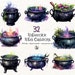 Watercolor Fantasy Cauldron Clipart, Gothic Magic Potion Clip Art ...