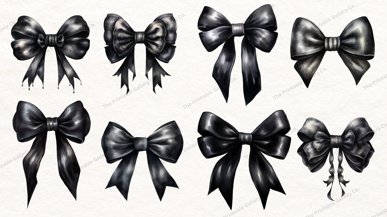 Black Bows PNG Clipart, Gothic Coquette Bow Aesthetic Commercial Use ...