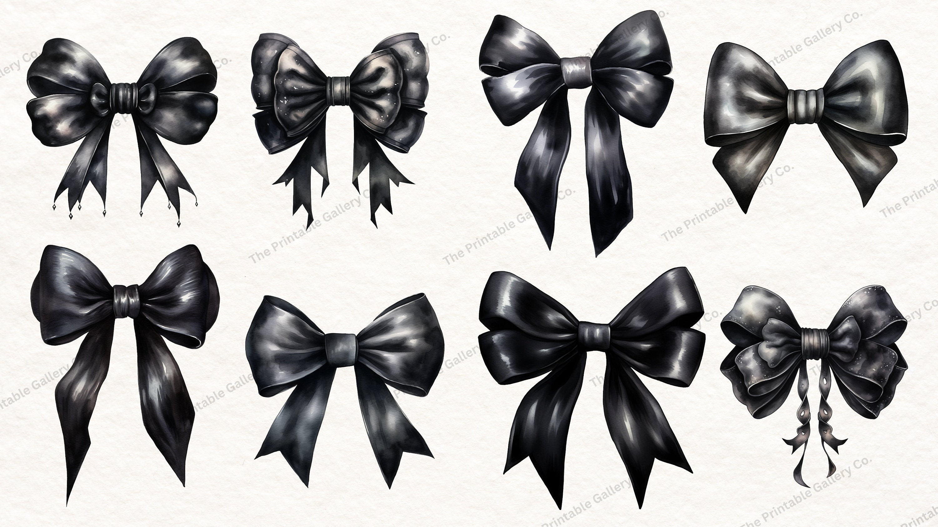 Black Bows PNG Clipart, Gothic Coquette Bow Aesthetic Commercial Use ...