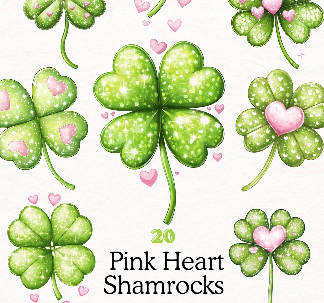 Cute Shamrock PNG for DIY Projects Kawaii Shamrock Clipart for Shirts ...