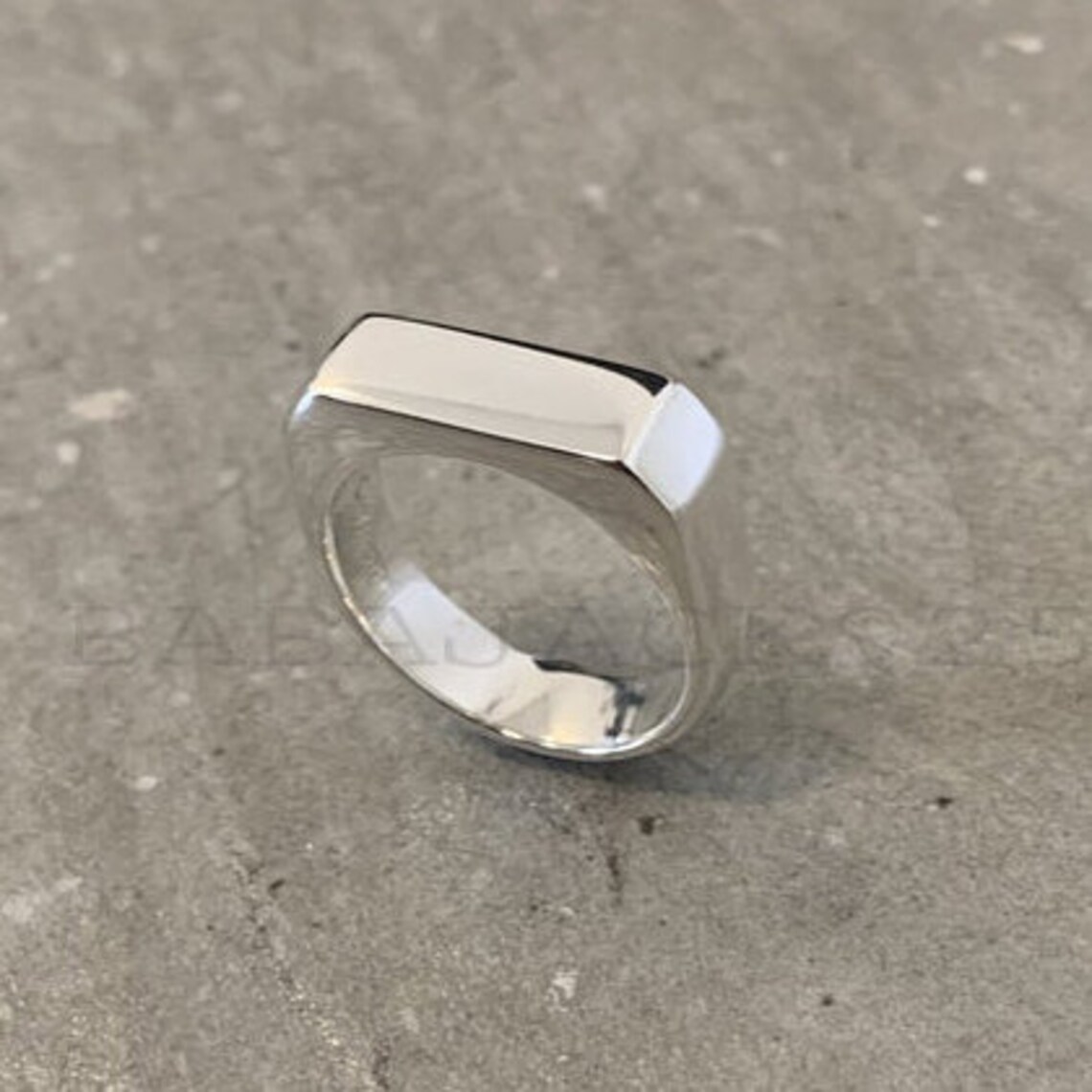 Solid Silver Ring Wedding Bands Ring Square Ring Cube Ring - Etsy