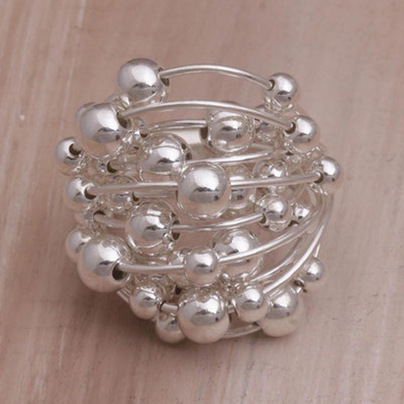 Handmade Wraparound Silver Wire Ring, Rings for Women, Chunky Silver Ring, Statement Ring ...