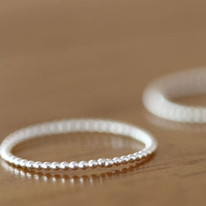 Silver Stackable Rings, Set of 3 Simple Sterling Silver Ring, Stacking ...