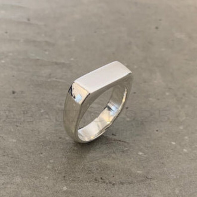Solid Silver Ring Wedding Bands Ring Square Ring Cube Ring - Etsy