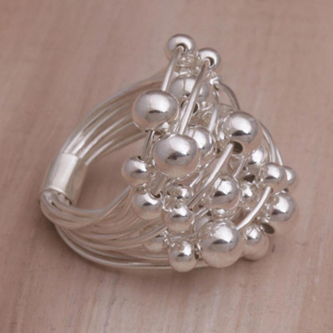 Handmade Wraparound Silver Wire Ring, Rings for Women, Chunky Silver Ring, Statement Ring ...