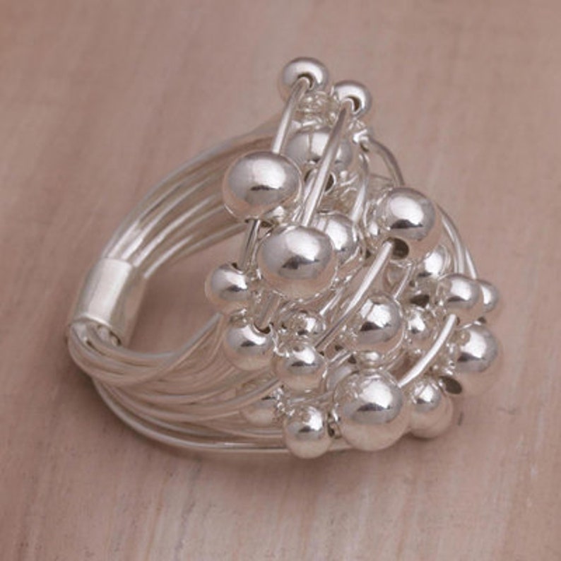 Handmade Wraparound Silver Wire Ring, Rings for Women, Chunky Silver Ring, Statement Ring ...