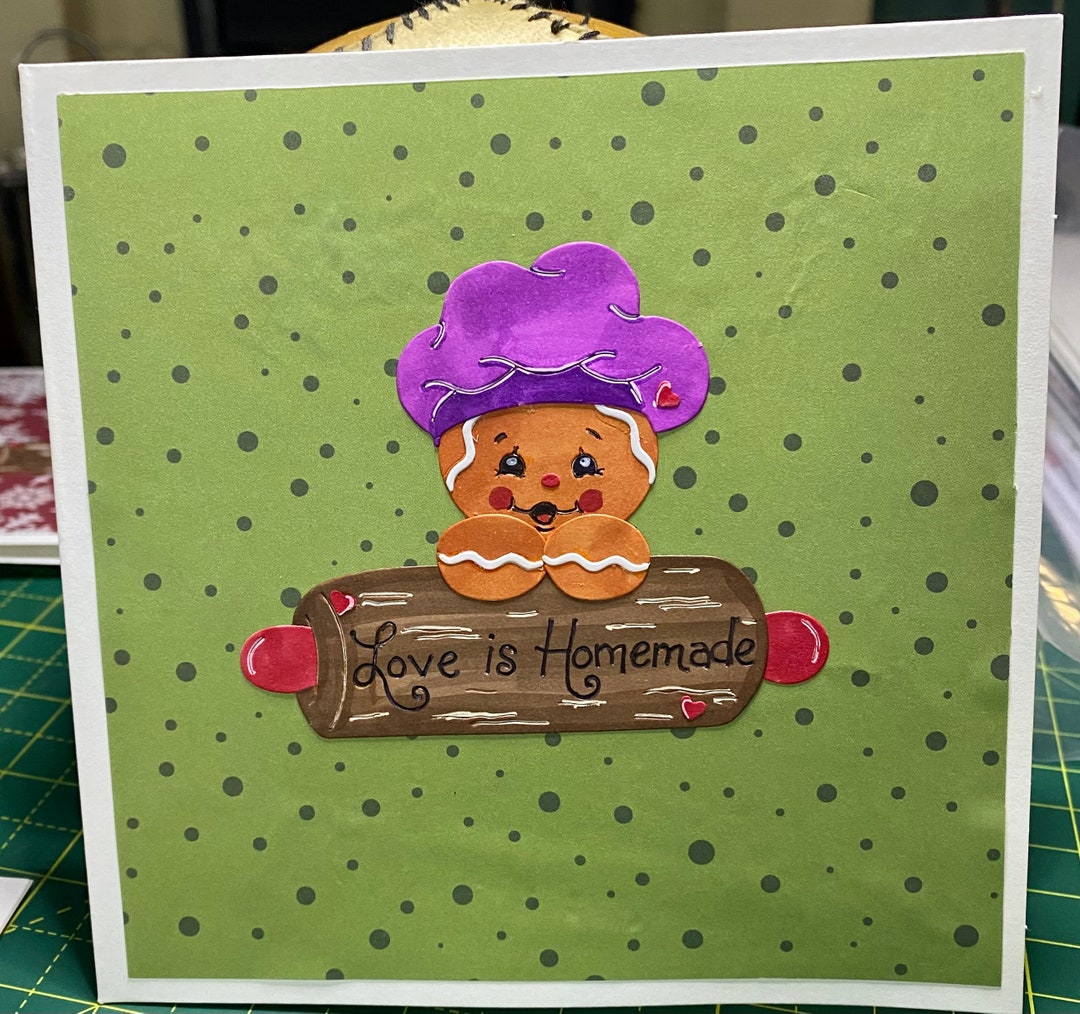 Christmas Gingerbread Man Card Handmade and Unique - Etsy