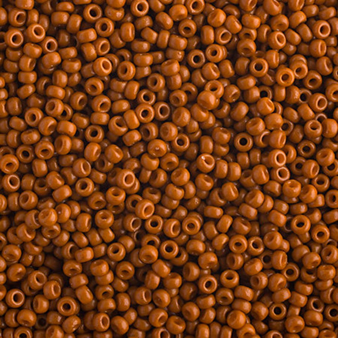 Miyuki 11/0, 11-4458, Seed Beads, Persimmon Dyed Opaque Duracoat, Glass ...