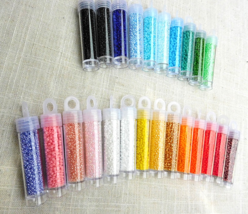 Complete Beading Kit, 24 Colors and Textures, With Tutorial, Miyuki 11/ ...