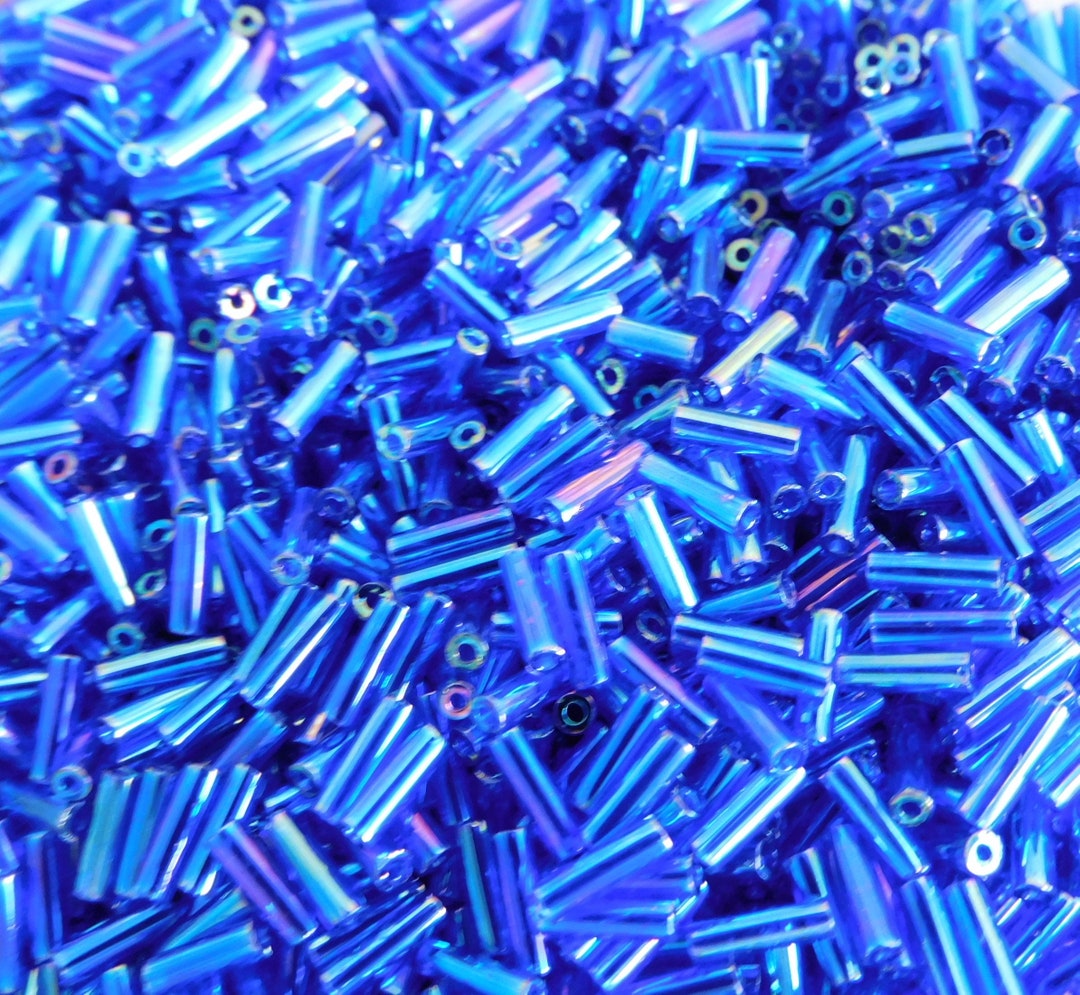 Royal Blue King Charles Transparent Luster, #3, Bugles of 6 Mm or 0.23 ...