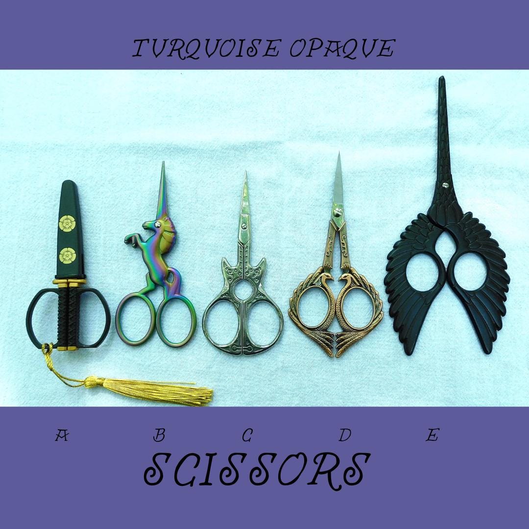 Scissors for Thread, Sword, Unicorn, Guitar, Wings, Peacock, Stainless ...