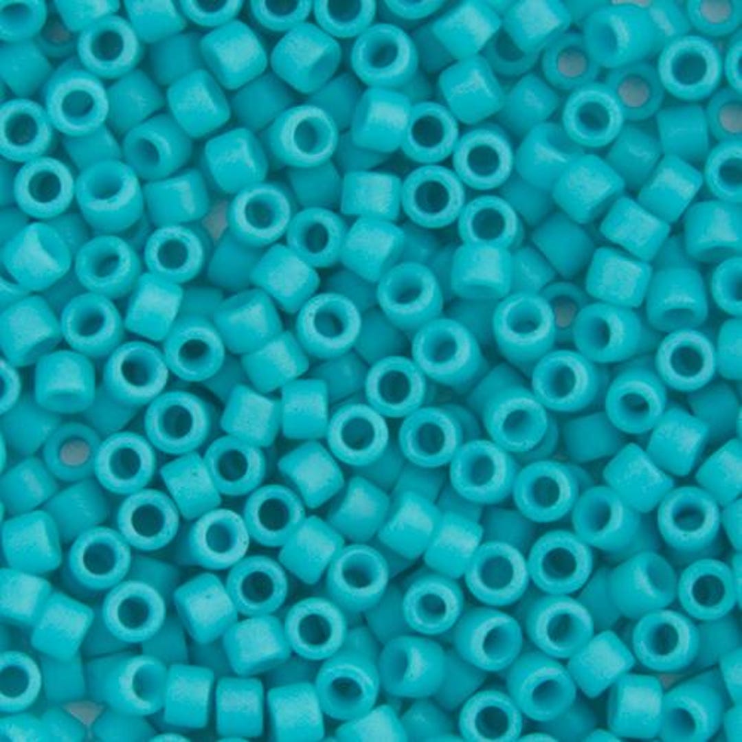 Delica, Turquoise Green Matte Opaque Dyed, Miyuki 11/0, DB 0793, Vials ...