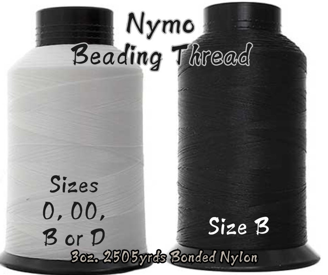 Nymo Beading Thread, Size 00, 0, B or D, White or Black Cones, 100% ...