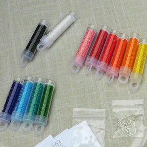 Complete Beading Kit, With Tutorial, Beginner's Beadwork Kit, Miyuki 11 ...