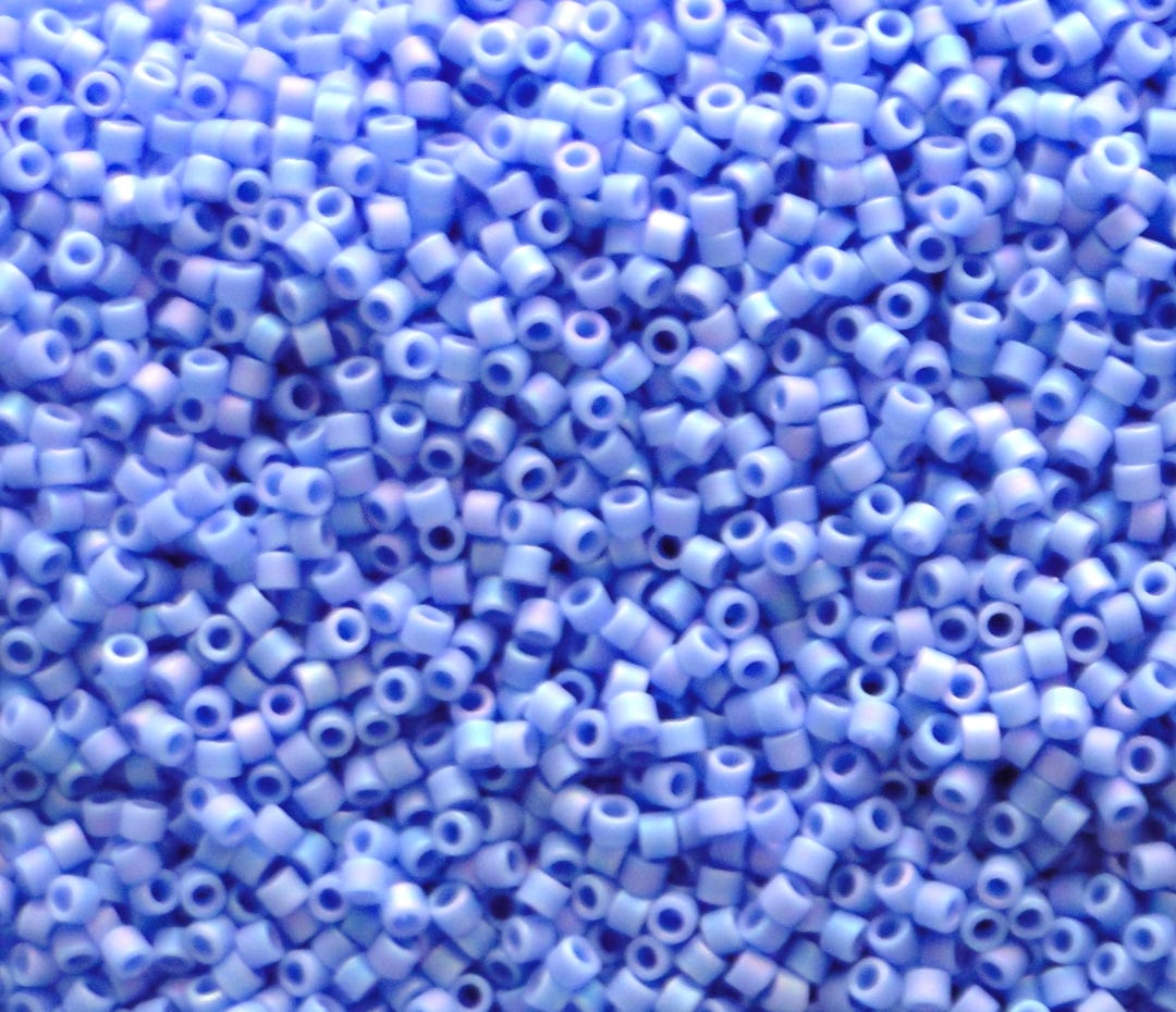 Delica, Light Blue Opaque AB Matte, DB 0881, Miyuki 11/0, Vials Apprx ...