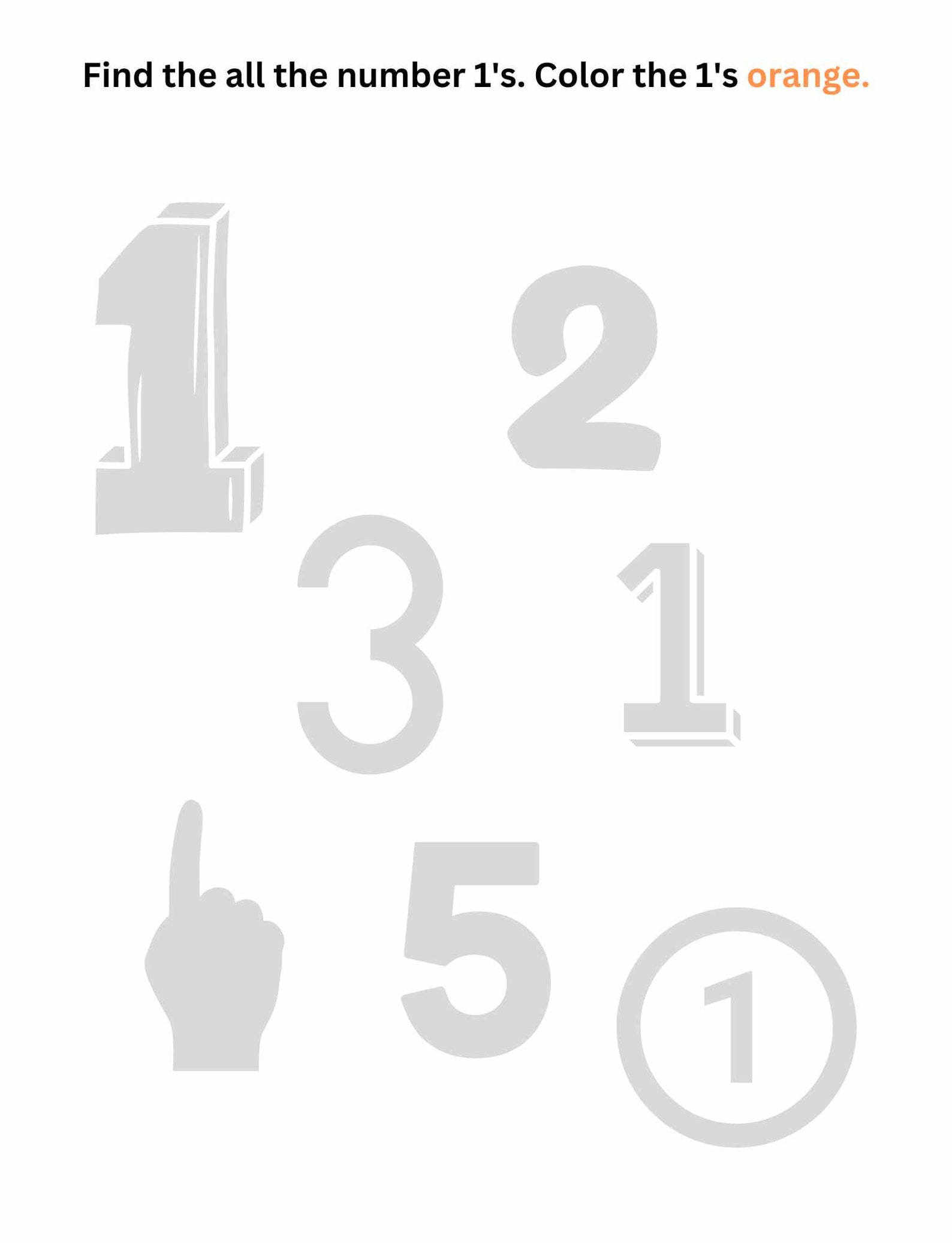 The Numbers 1-5 Coloring Book - Etsy