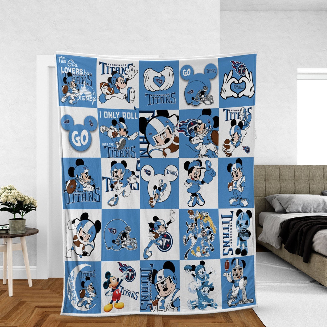 Titans Disney Character Mickey Mouse and Football Blanket - Etsy UK