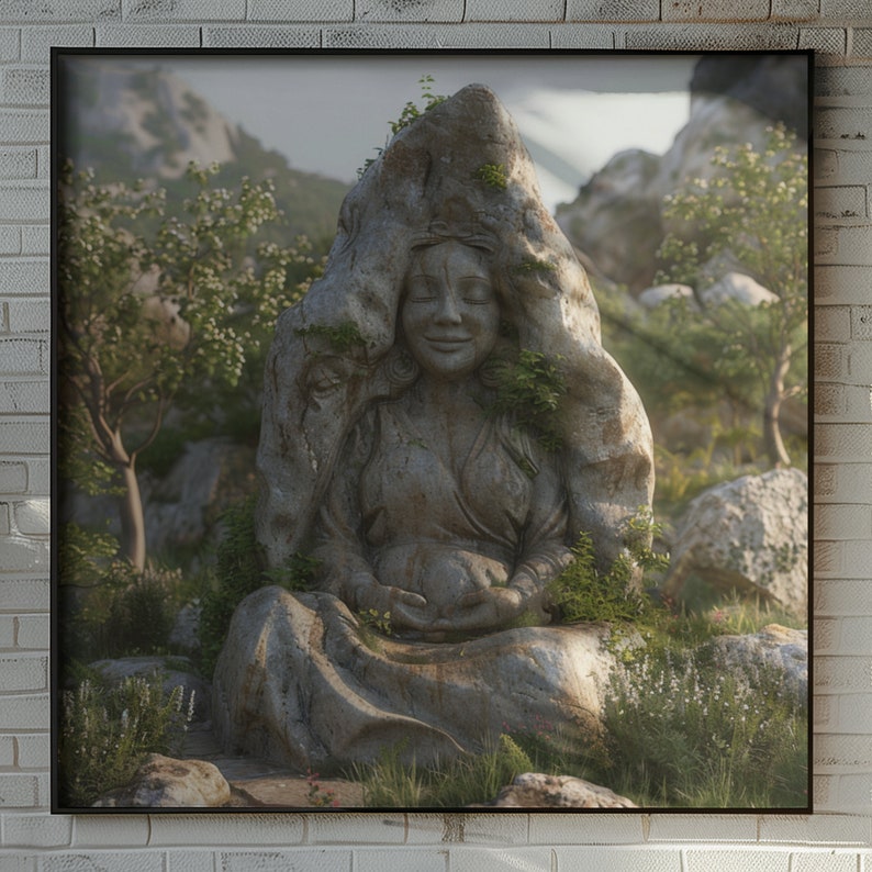 Stone Woman Wall Art, Printable Wall Decor, Stone Woman Digital Art ...