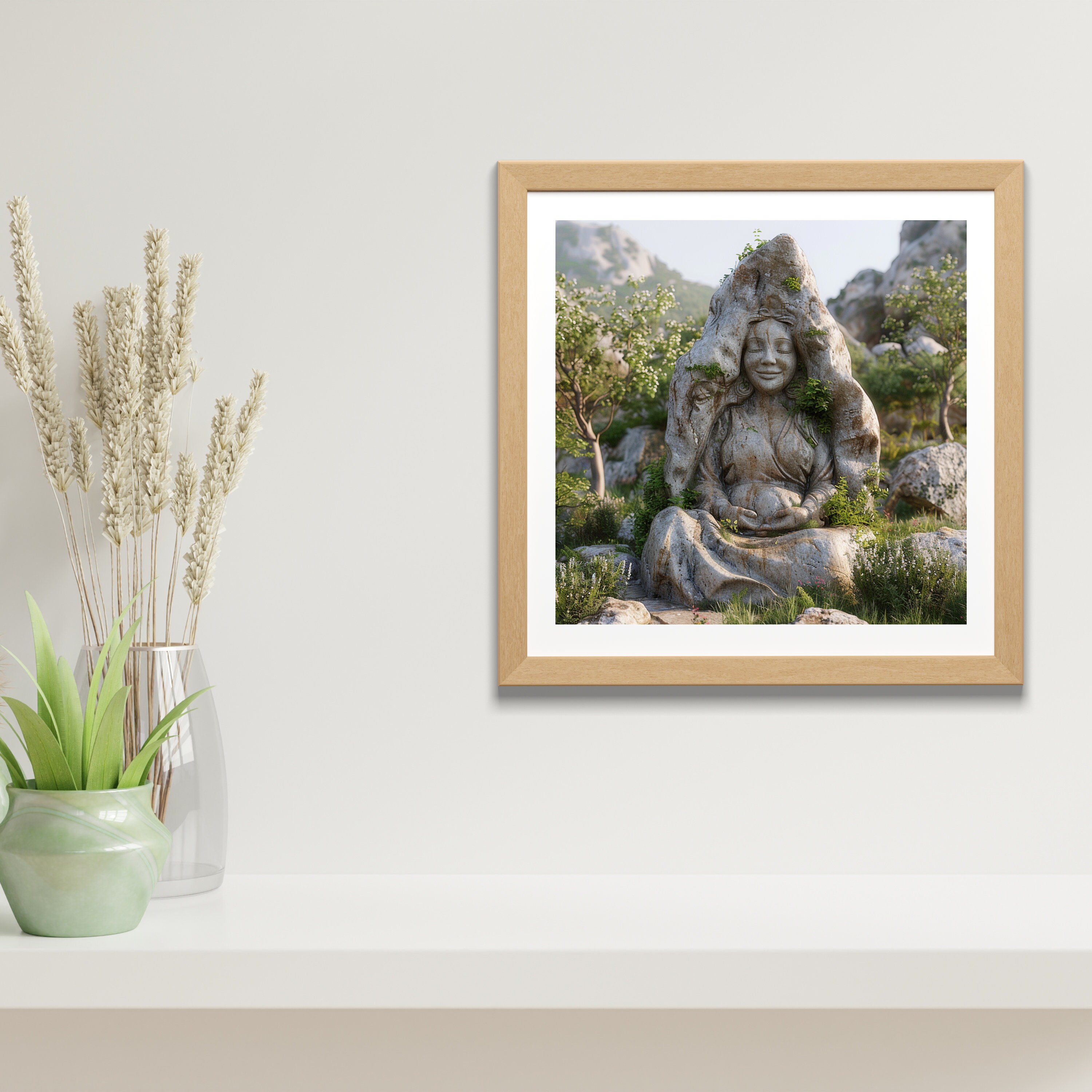 Stone Woman Wall Art, Printable Wall Decor, Stone Woman Digital Art ...