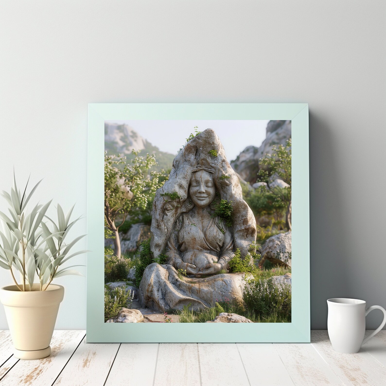 Stone Woman Wall Art, Printable Wall Decor, Stone Woman Digital Art ...