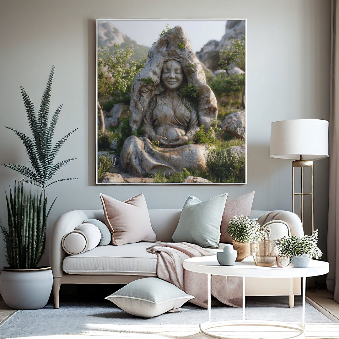 Stone Woman Wall Art, Printable Wall Decor, Stone Woman Digital Art ...