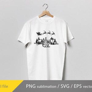 Santa Svg, Christmas Village Svg, Winter Village Svg, Country Christmas ...