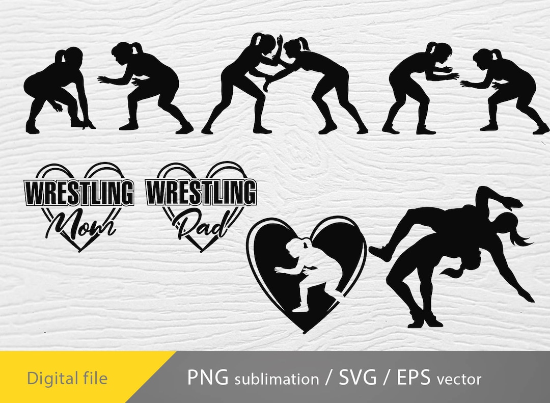Female Wrestling SVG Bundle, Girl Wrestler SVG, Wrestling Png, Women's ...