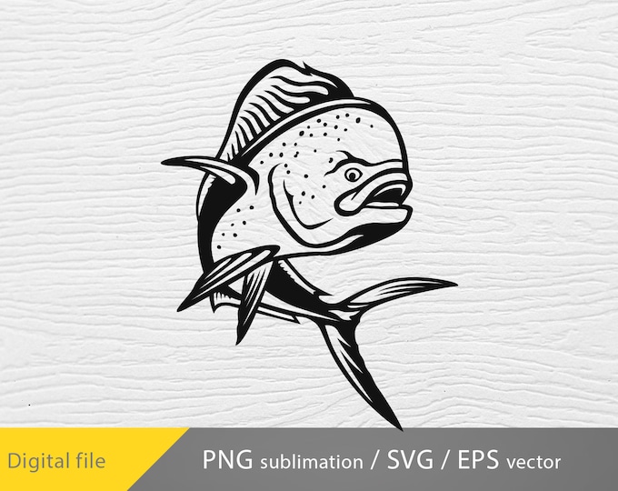 Mahi-mahi - Dolphin Fish SVG - Mahi-mahi SVG - Digital Download ...