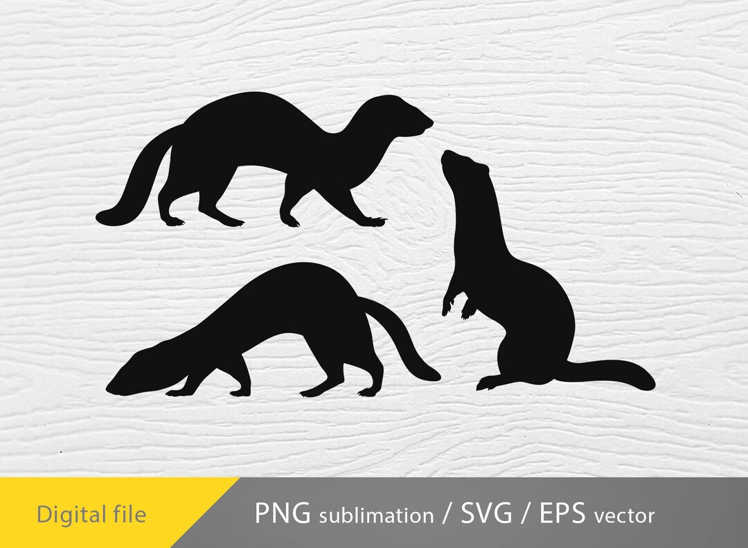 Ferret SVG, Ferret Bundle Svg, Ferret Silhouette Svg, Ferret Vector ...