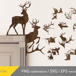 Hunting Door Corner SVG Bundle, Deer Door Corner SVG, Home Decor Svg ...