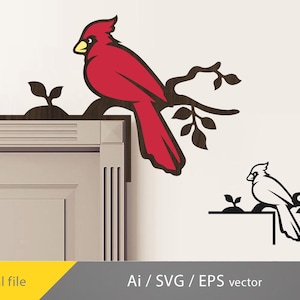 Cardinal Door Topper, Cardinal Door Trim, Cardinal Door Corners Svg ...