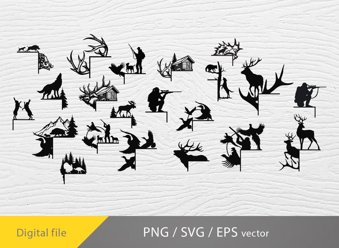 Hunting Door Corner SVG Bundle, Fishing Door Corner SVG, Home Decor ...