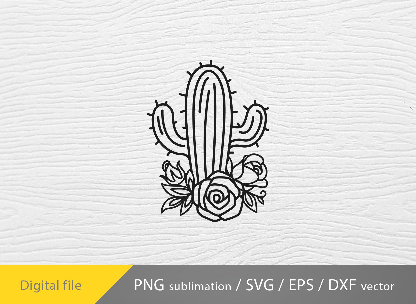 Cactus Flowers Svg, Cactus and Rose Png Sublimation, Western Cowgirl ...