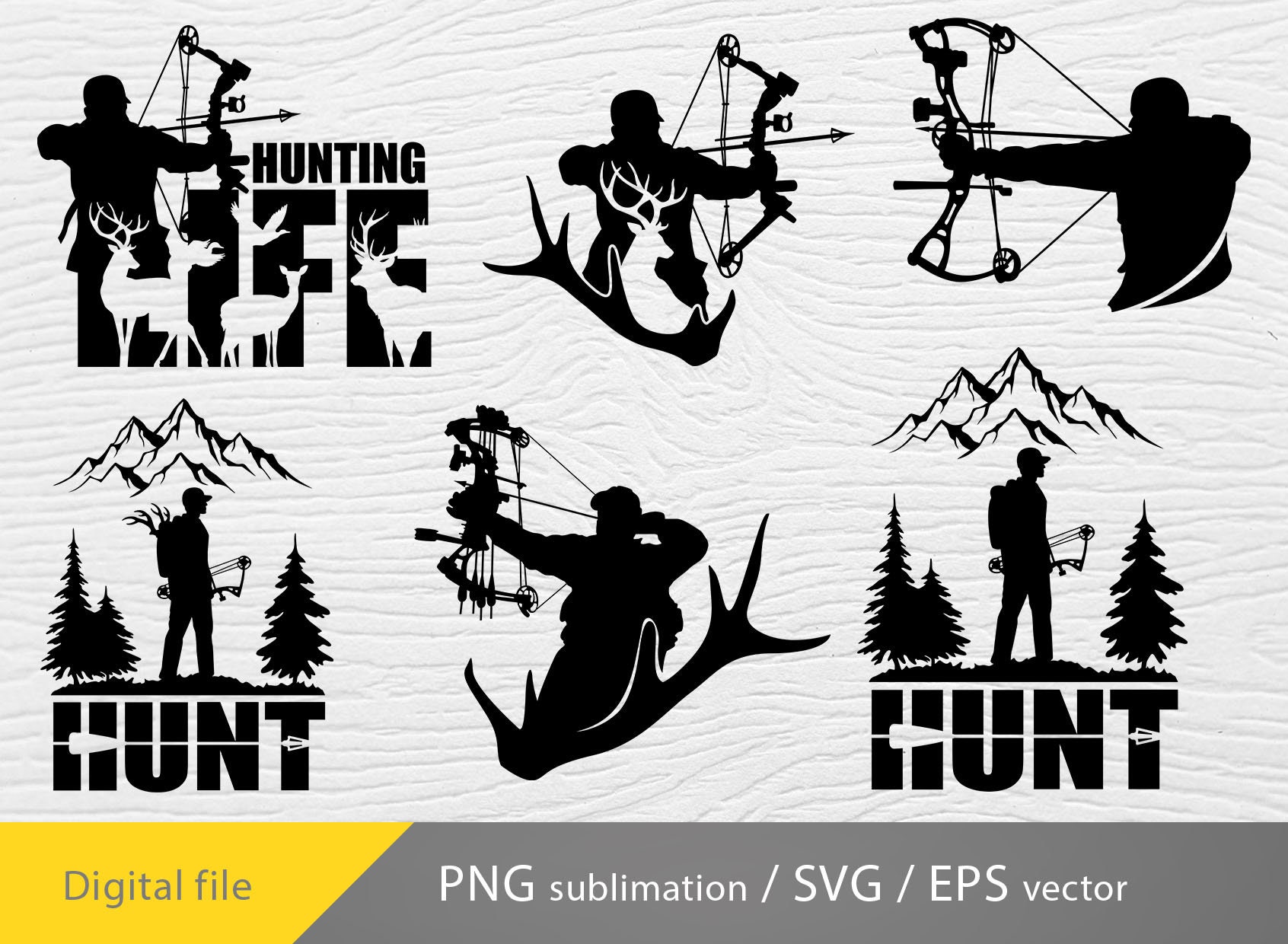 Bow Hunting Bundle Svg, Bow Hunting Png, Deer Hunting Svg, Bow Hunter ...