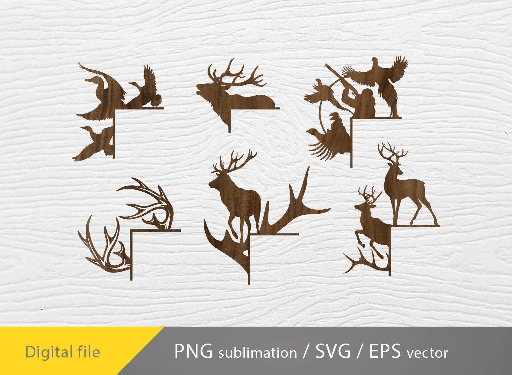 Hunting Door Corner SVG Bundle, Deer Door Corner SVG, Home Decor Svg ...