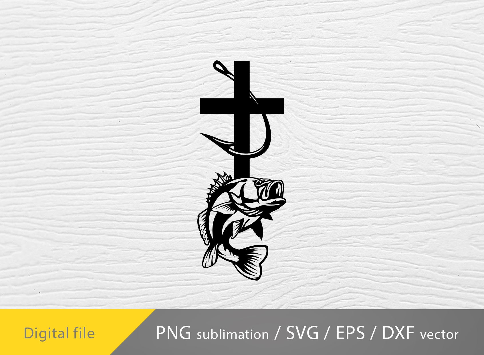 Fish and Faith Svg, Fish Cross Svg Png Sublimation - Etsy
