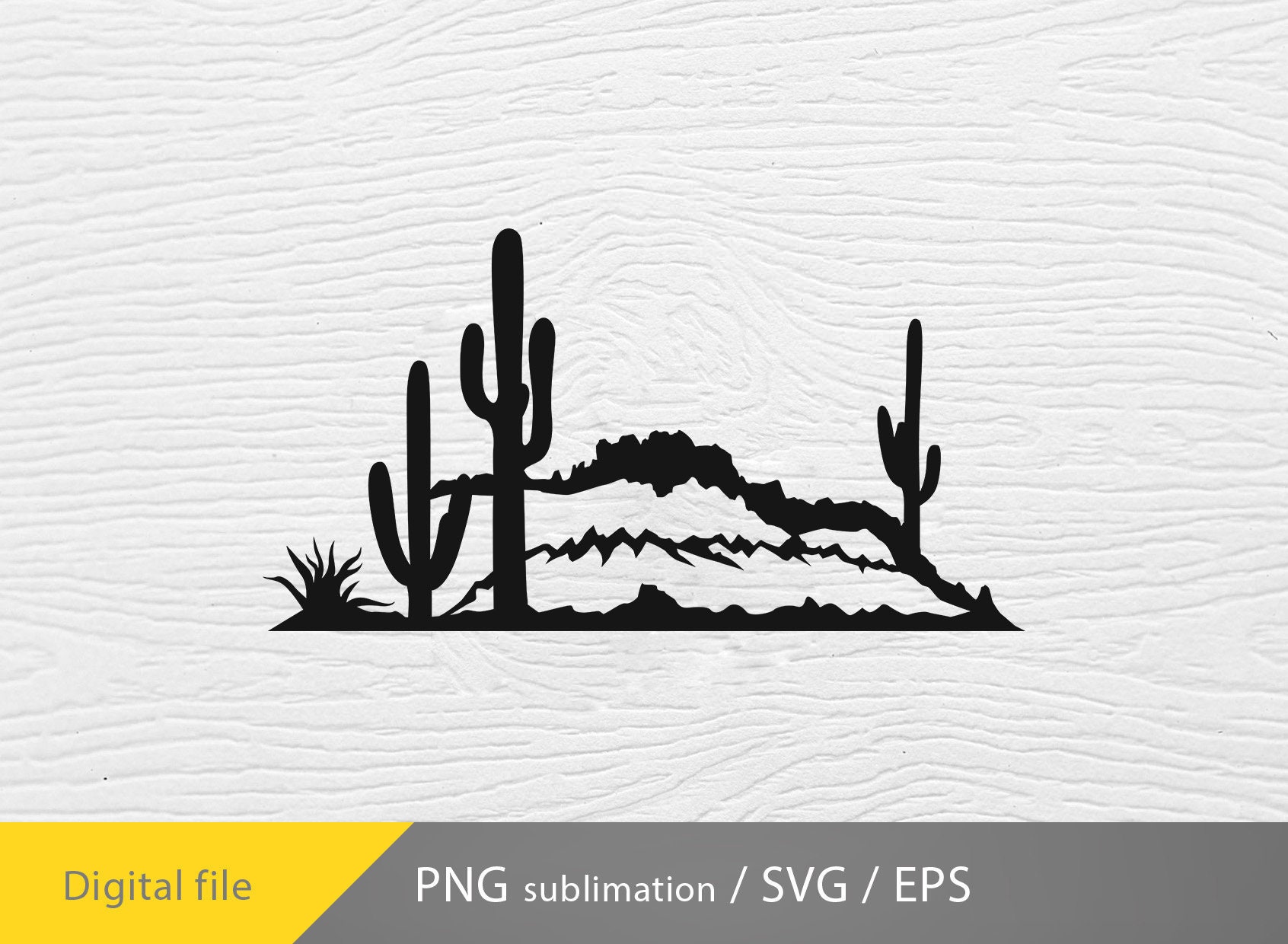 Desert Cactus Svg, Desert PNG, Cactus Svg, Western Landscape Svg - Etsy
