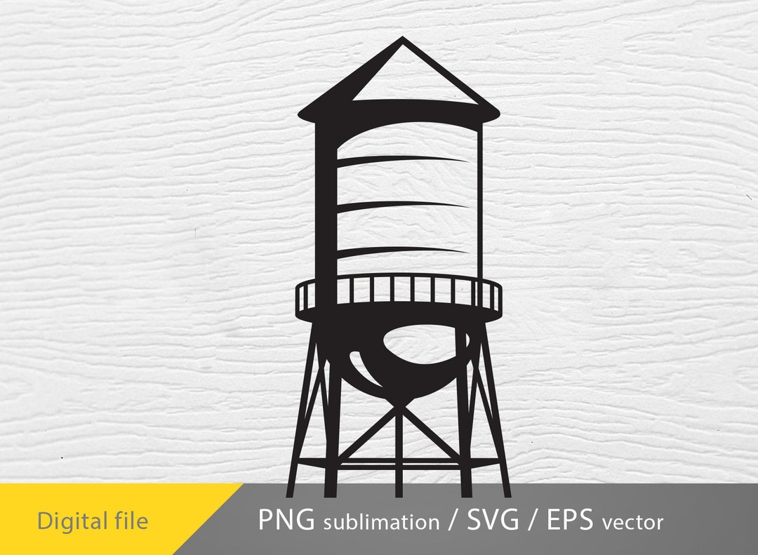 City Water Tower Svg, Water Tower Svg, Water Tower Png, Tower Png - Etsy