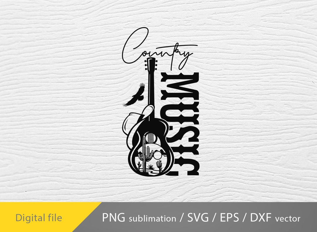 Country Music Svg, Country Music PNG, Western Music Svg, Country Guitar ...