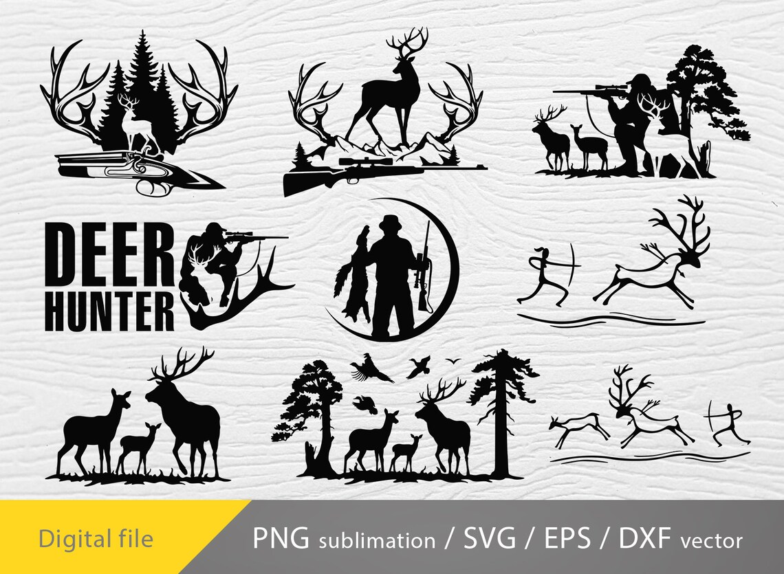 Hunting Bundle SVG Vector, Deer Hunting Svg, Hunting Life PNG, Hunt SVG ...